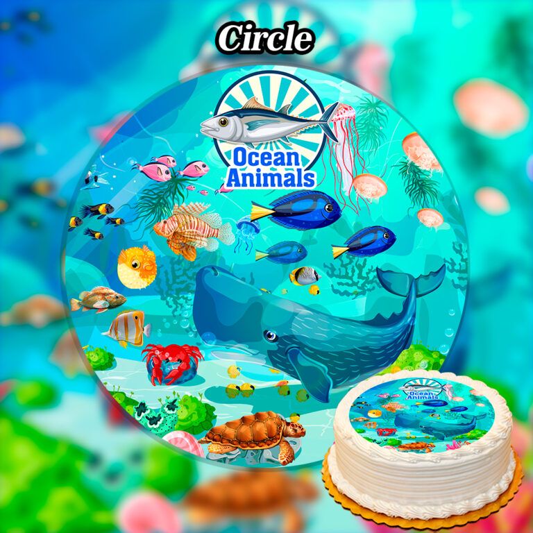 Edible Ocean Animals Cake Topper - Edible Printed Toppers