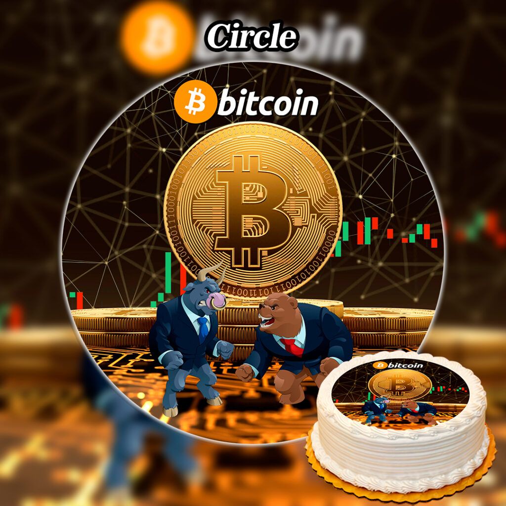 Edible Bitcoin Cake Topper - Edible Printed Toppers