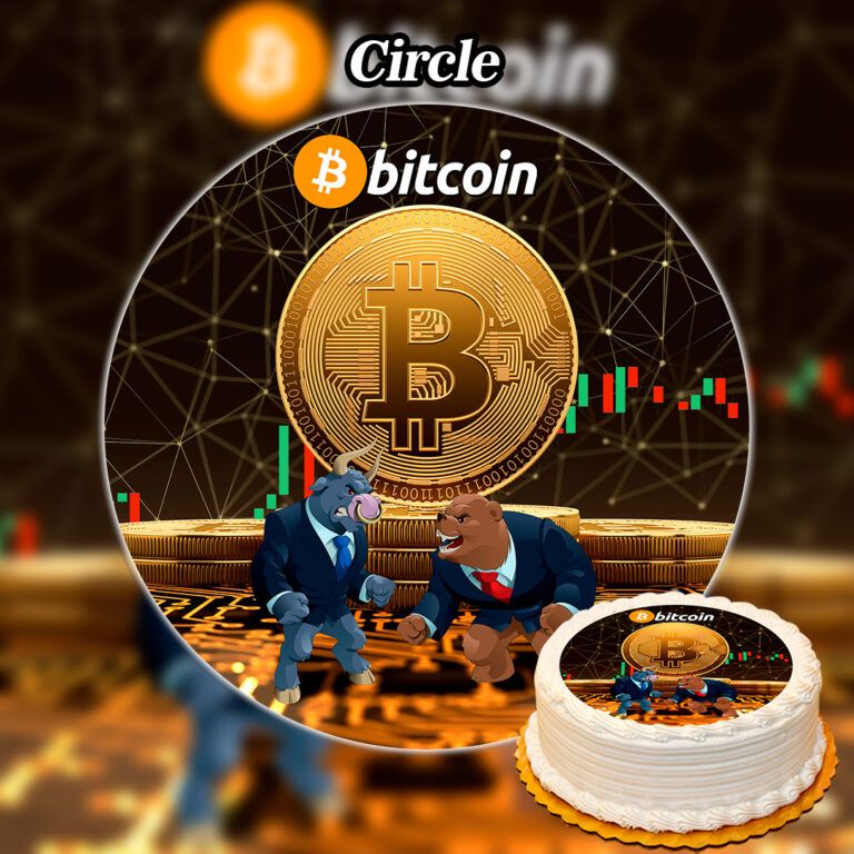 Edible Bitcoin Cake Topper - Edible Printed Toppers