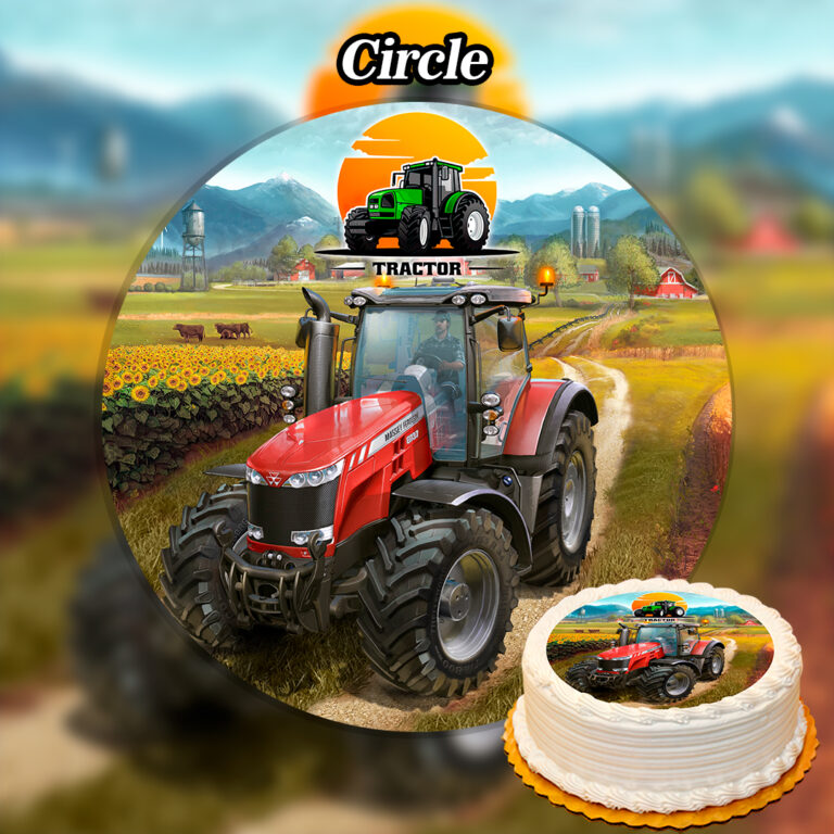 Edible Tractors Cake Topper - Edible Printed Toppers