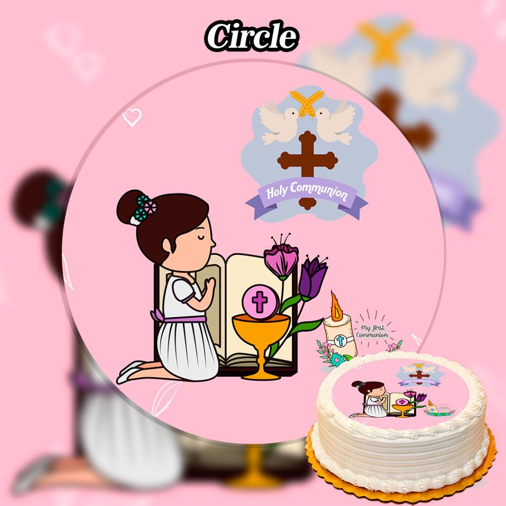Edible Communion & Confirmation Girl Cake Topper - Edible Printed Toppers