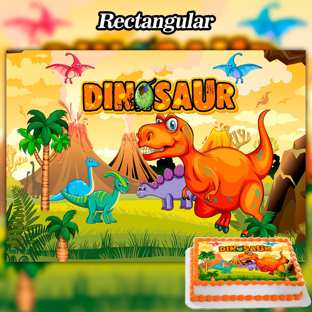Edible Dinosaurs Cake Topper - Edible Printed Toppers
