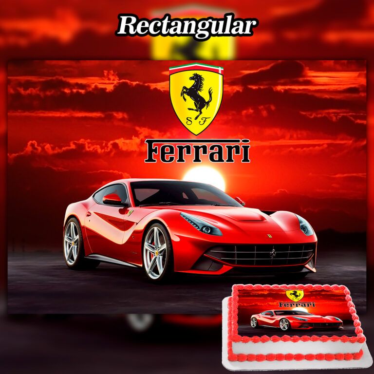 Edible Ferrari Cake Topper - Edible Printed Toppers