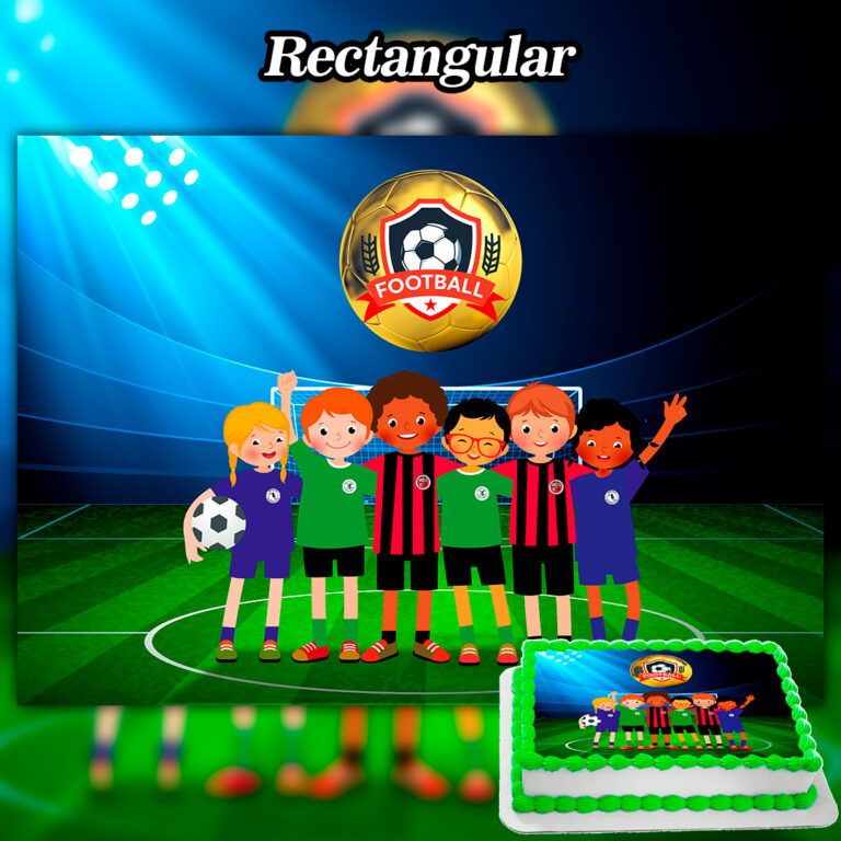 Edible Kids Football Cake Topper - Edible Printed Toppers