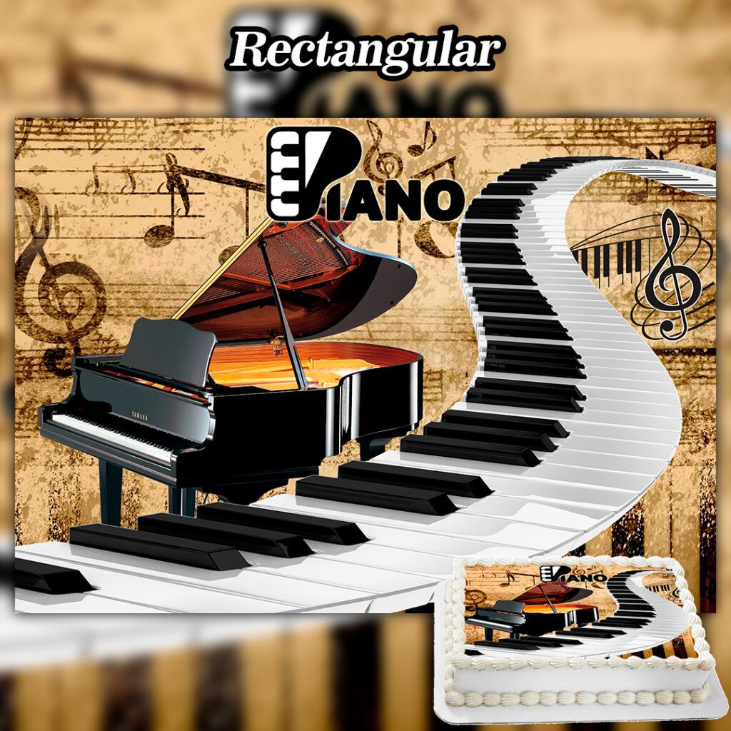 Edible Piano Cake Topper - Edible Printed Toppers