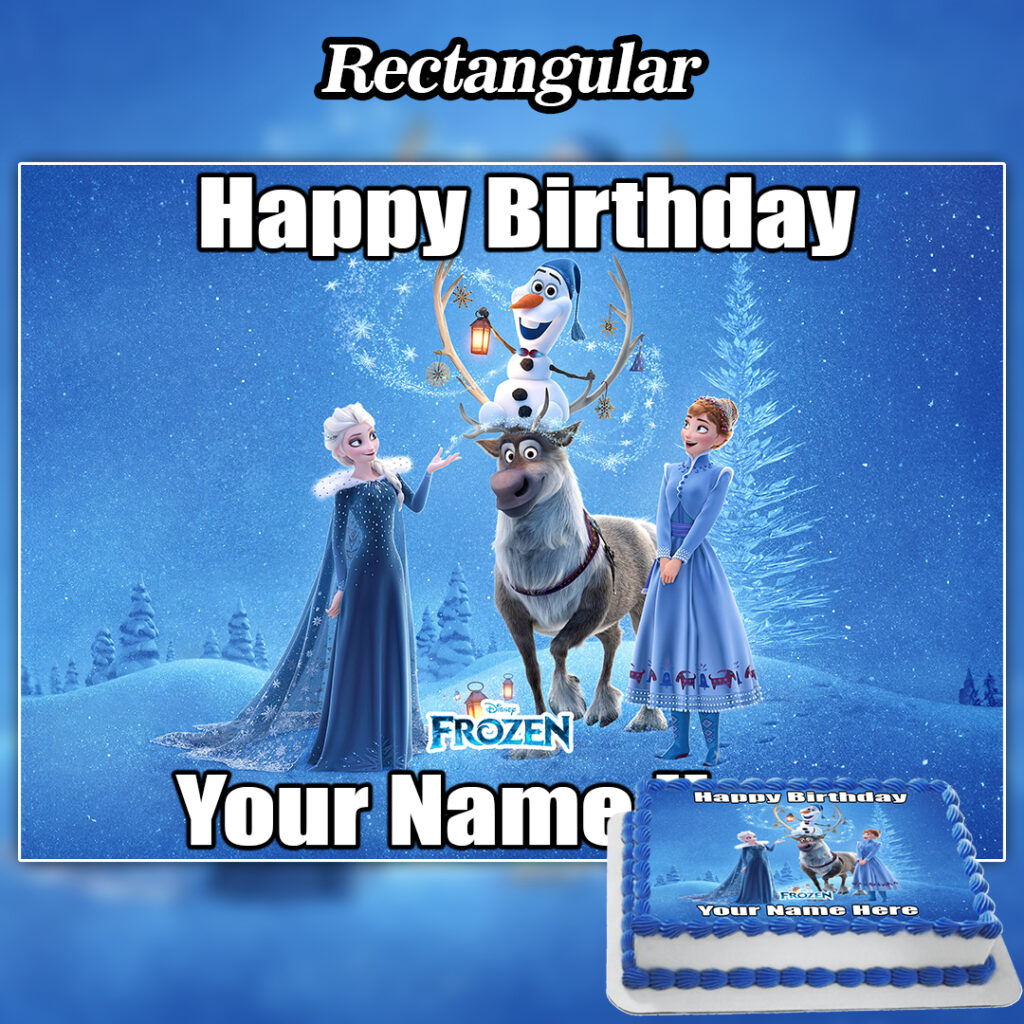 Edible Frozen Cake Topper - Edible Printed Toppers