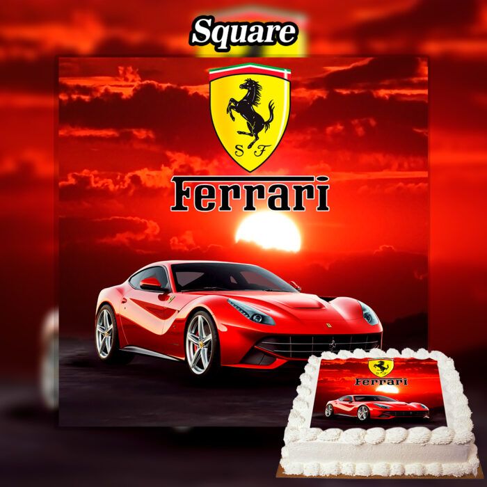 Edible Ferrari Cake Topper - Edible Printed Toppers