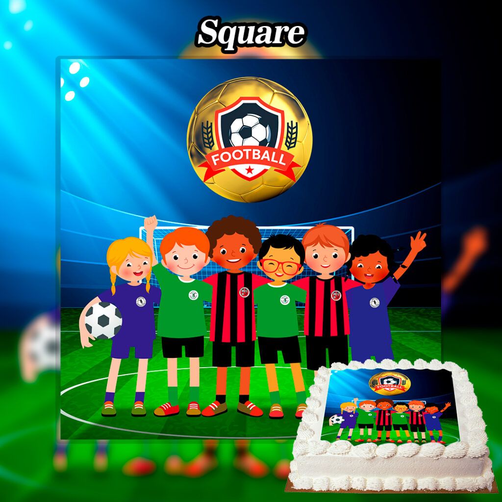 Edible Kids Football Cake Topper - Edible Printed Toppers