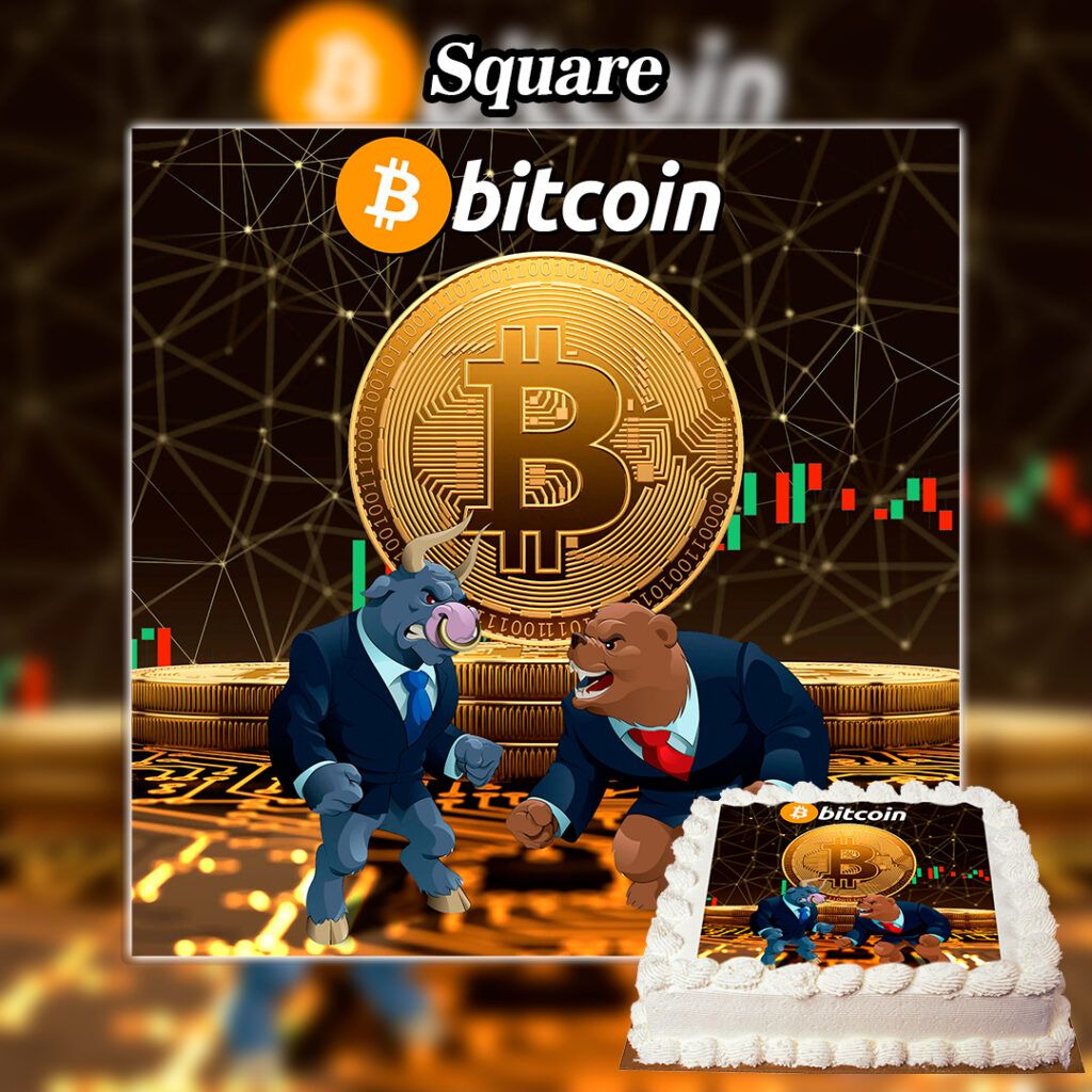 Edible Bitcoin Cake Topper - Edible Printed Toppers