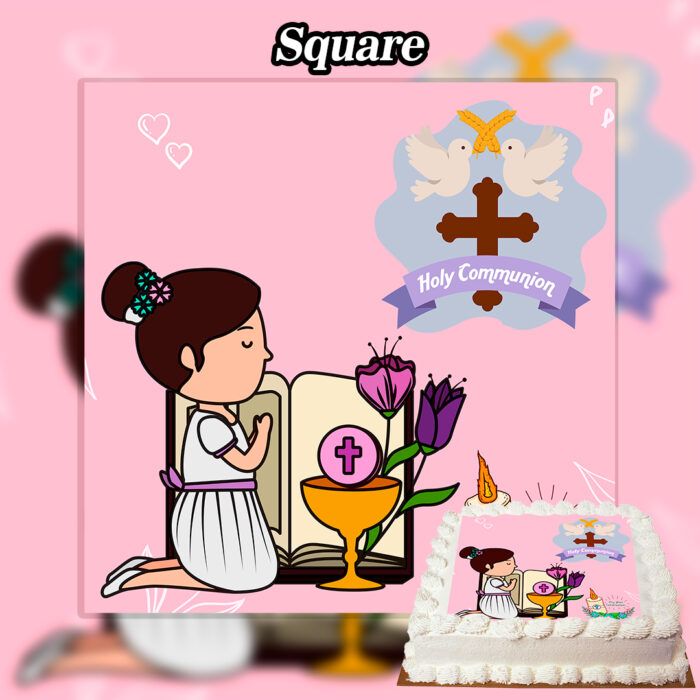 Edible Communion & Confirmation Girl Cake Topper - Edible Printed Toppers