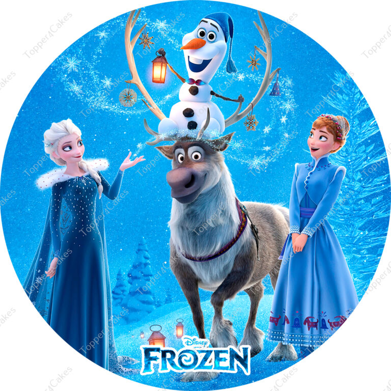 Edible Frozen Cake Topper - Edible Printed Toppers