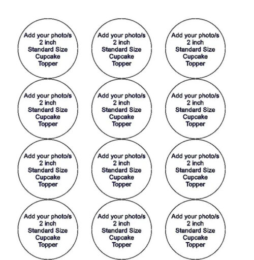 12 X 2 Inch Circles Create Your Own Edible Cupcake Toppers - Edible ...