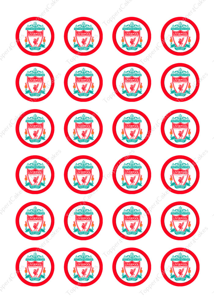 Edible Liverpool Cupcake Topper Personalised - Edible Printed Toppers