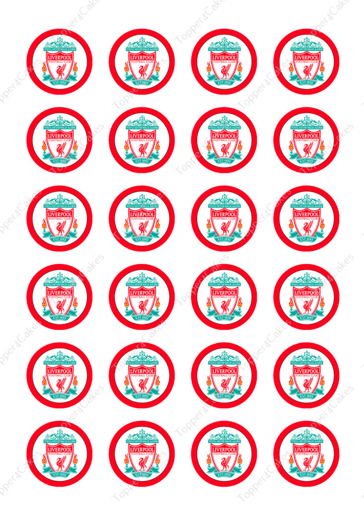 Edible Liverpool Cupcake Topper Personalised - Edible Printed Toppers
