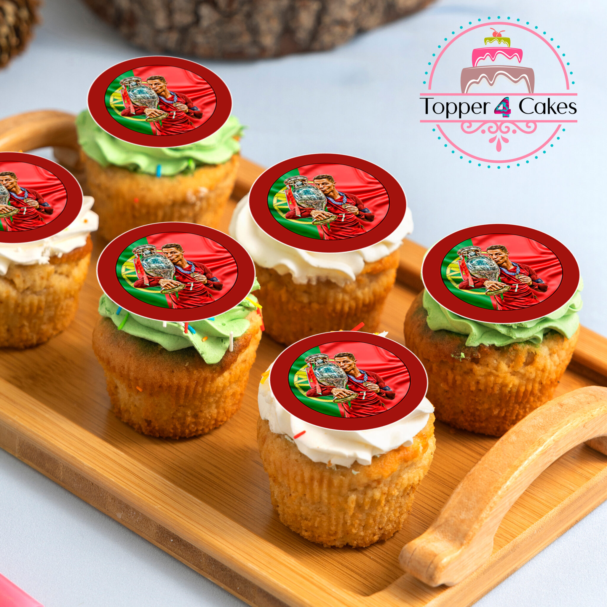 Edible Christmas Cupcake Toppers - Edible Printed Toppers