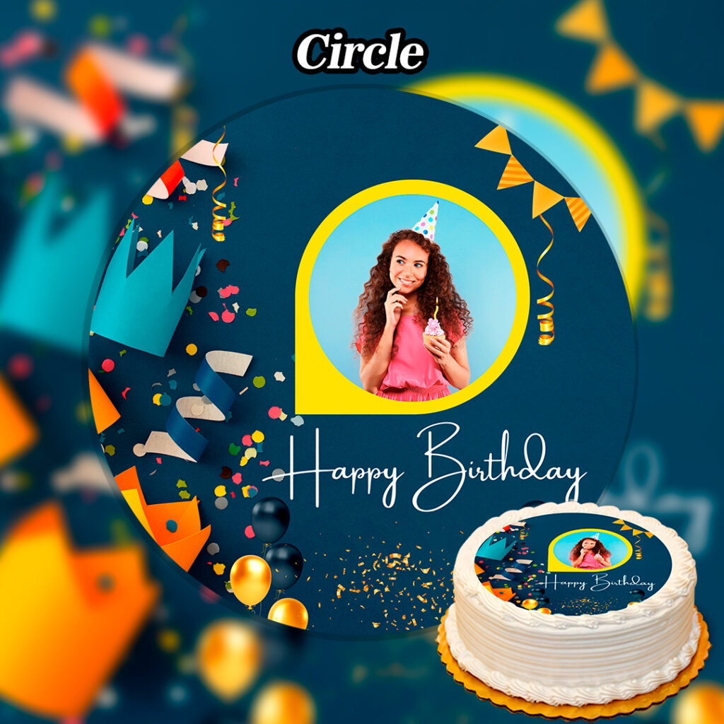 Personalized Edible Happy Birthday Cake Topper with Picture - Edible ...