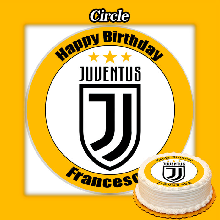 Edible Juventus Cake Topper Personalised - Edible Printed Toppers