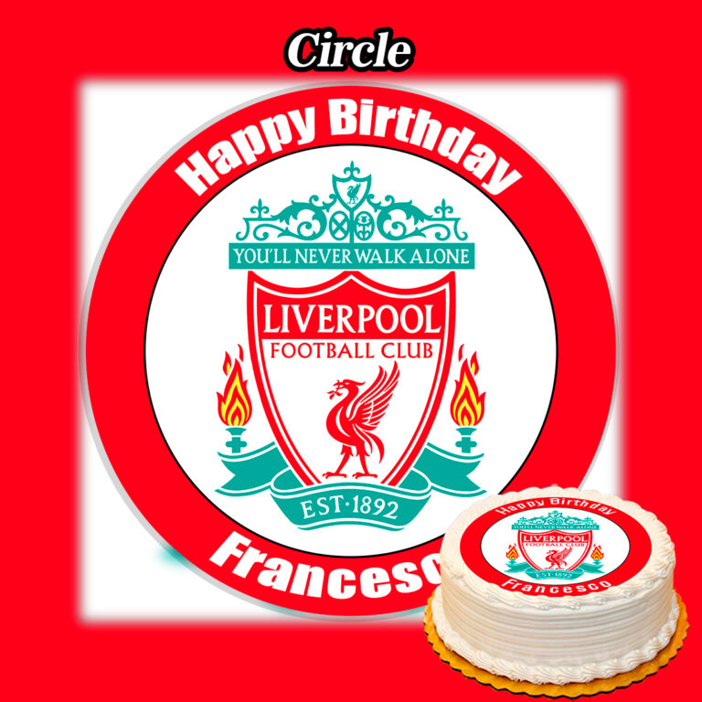 Edible Liverpool Cake Topper Personalised - Edible Printed Toppers