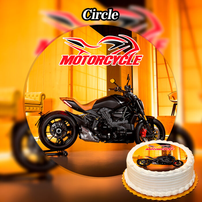 Edible Motorcycle Cake Topper Personalised - Edible Printed Toppers