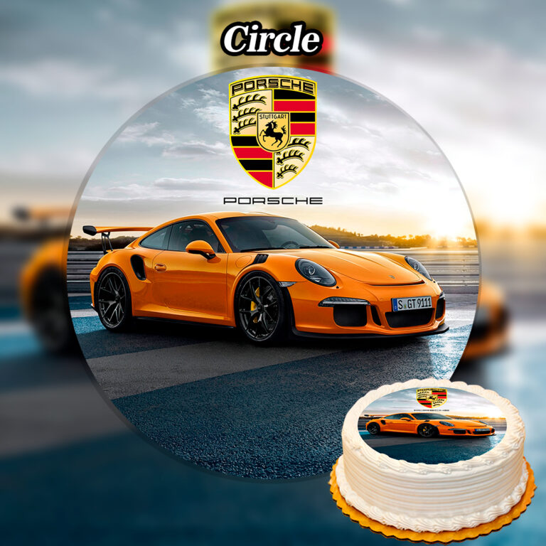 Edible Porsche Cake Topper Personalised - Edible Printed Toppers