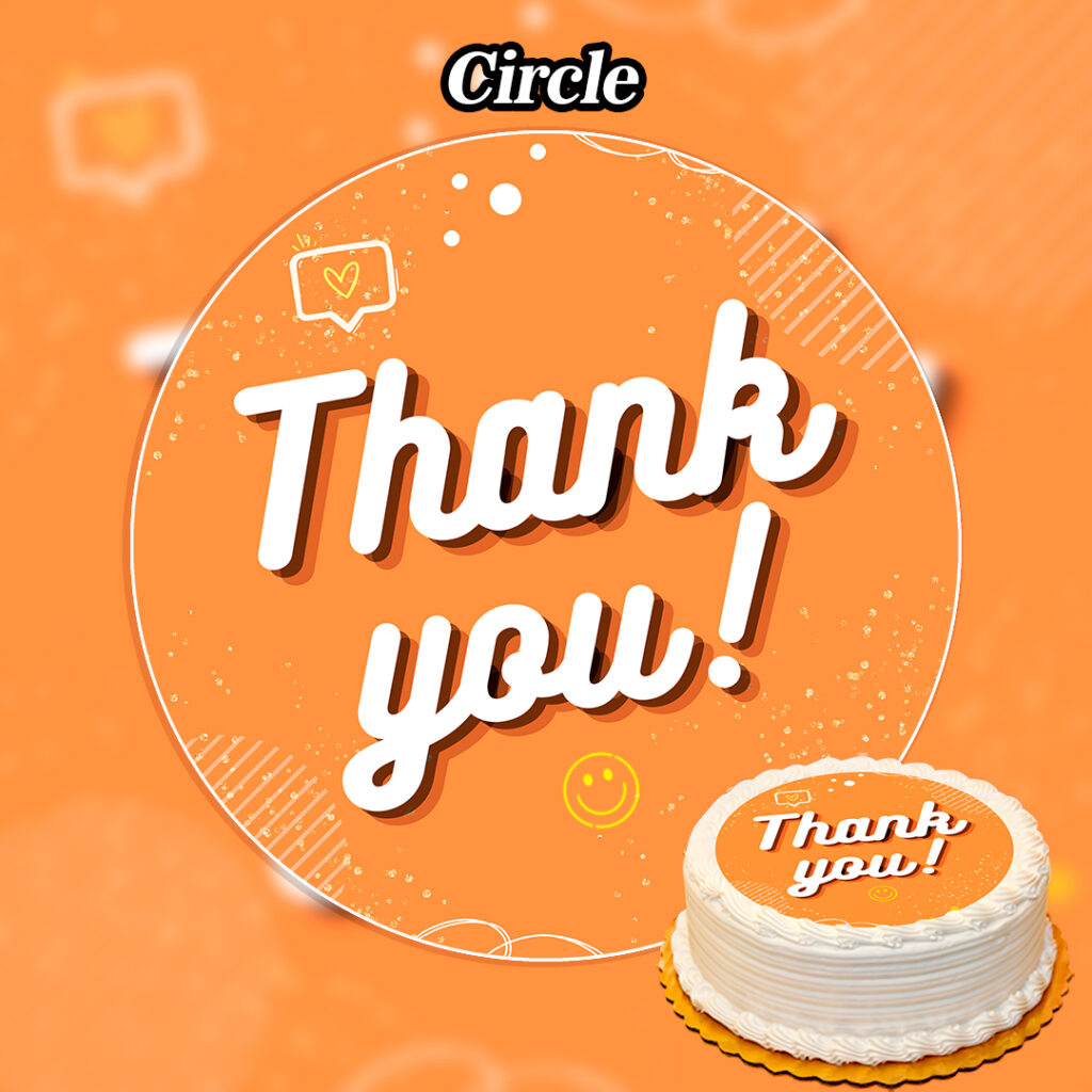 Edible Thank You Cake Topper Personalised - Edible Printed Toppers