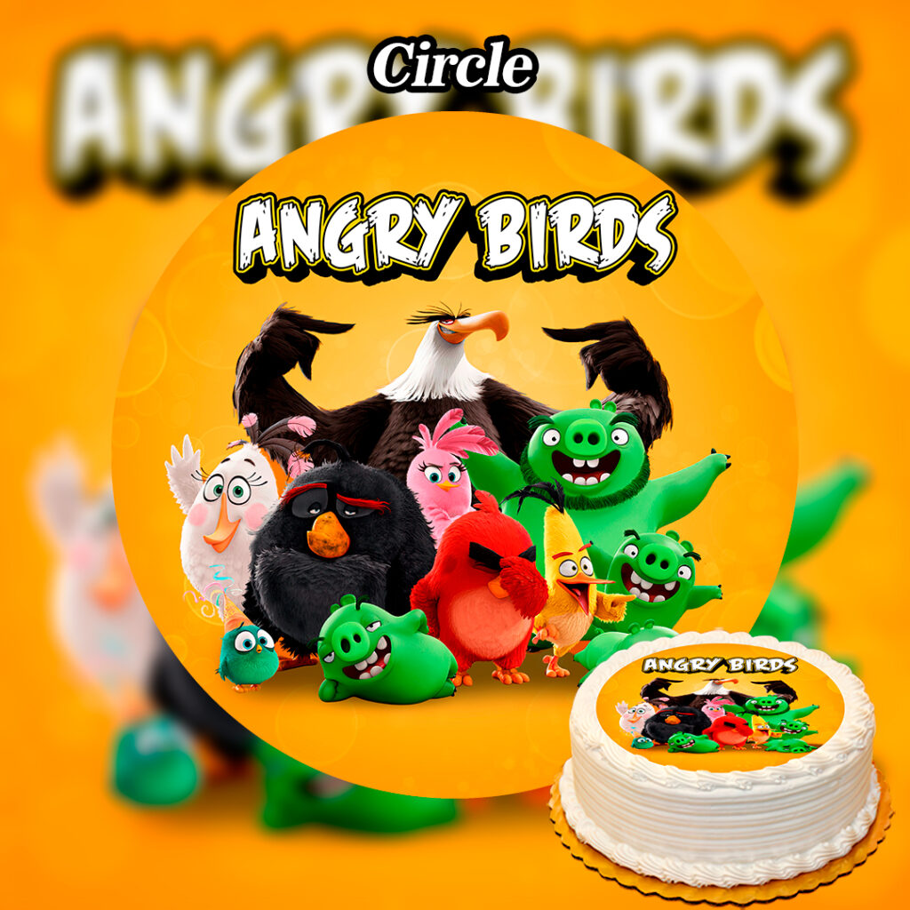 Edible Angry Birds Cake Topper Personalised - Edible Printed Toppers