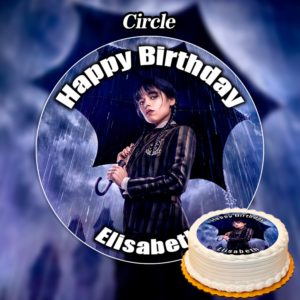 Edible Wednesday Cake Topper Personalised - Edible Printed Toppers