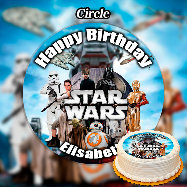 Edible Star Wars Cake Topper Personalised - Edible Printed Toppers