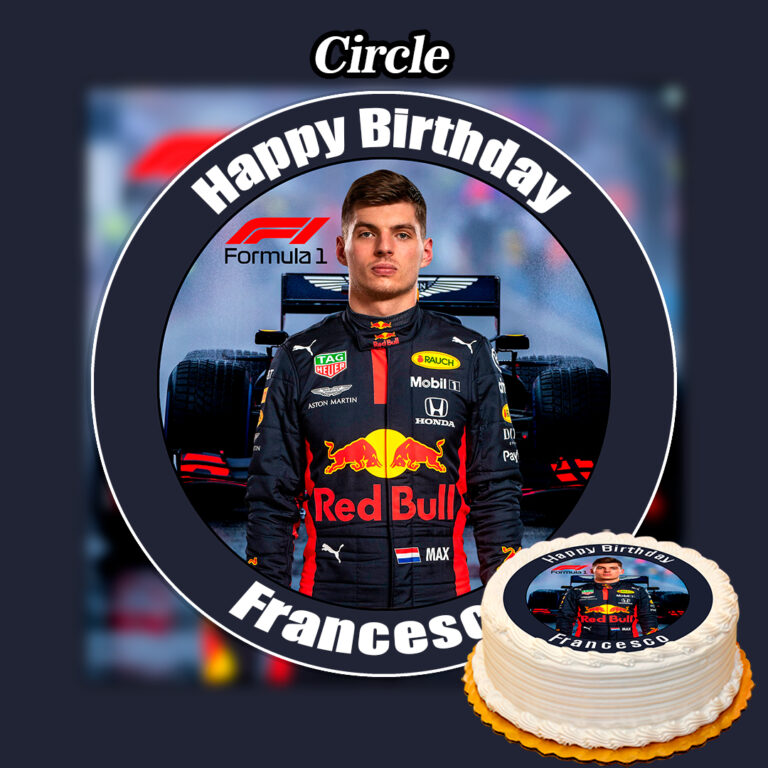 Edible Red Bull Formula 1 Cake Topper Personalised - Edible Printed Toppers