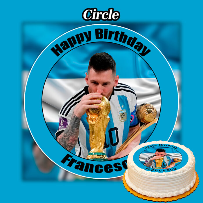 Edible Lionel Messi Cake Topper Personalised - Edible Printed Toppers