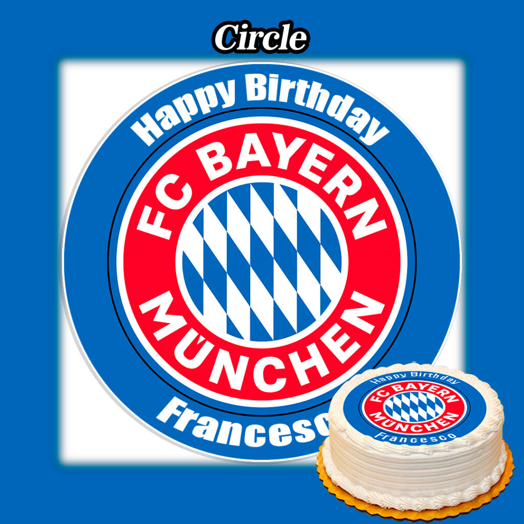 Edible Bayern Munich Cake Topper Personalised - Edible Printed Toppers