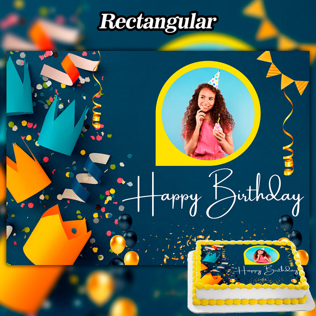 Personalized Edible Happy Birthday Cake Topper with Picture - Edible ...