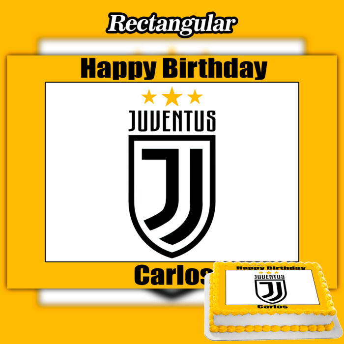 Edible Juventus Cake Topper Personalised - Edible Printed Toppers
