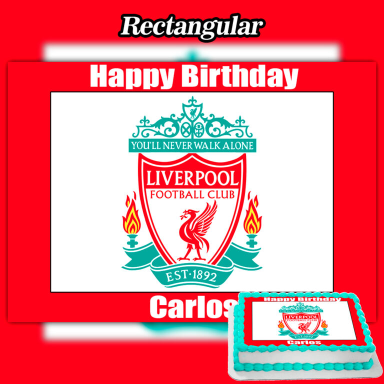 Edible Liverpool Cake Topper Personalised - Edible Printed Toppers