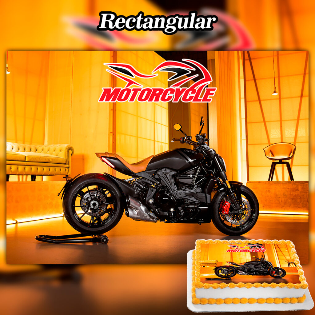 Edible Motorcycle Cake Topper Personalised - Edible Printed Toppers