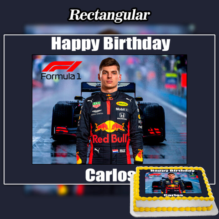 Edible Red Bull Formula 1 Cake Topper Personalised - Edible Printed Toppers