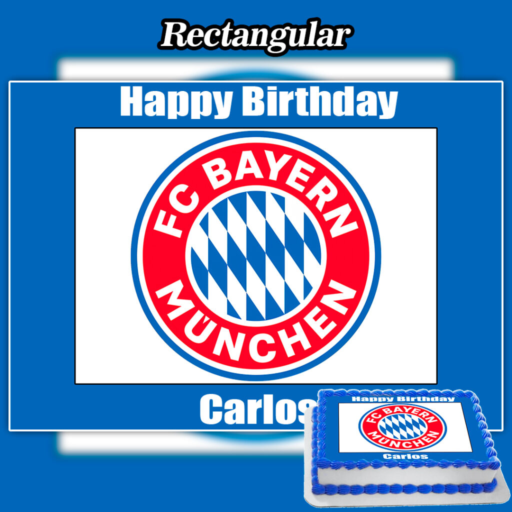 Edible Bayern Munich Cake Topper Personalised - Edible Printed Toppers