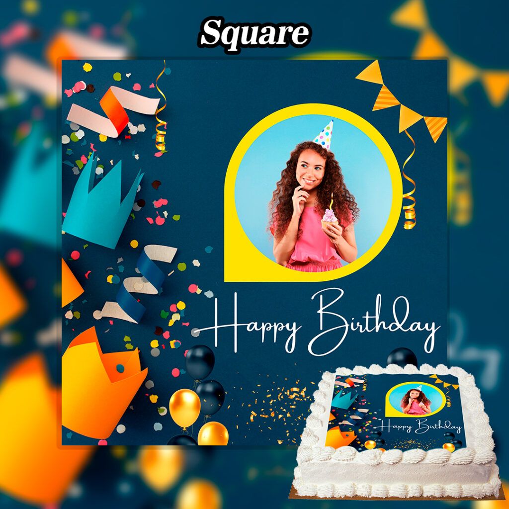Personalized Edible Happy Birthday Cake Topper with Picture - Edible ...