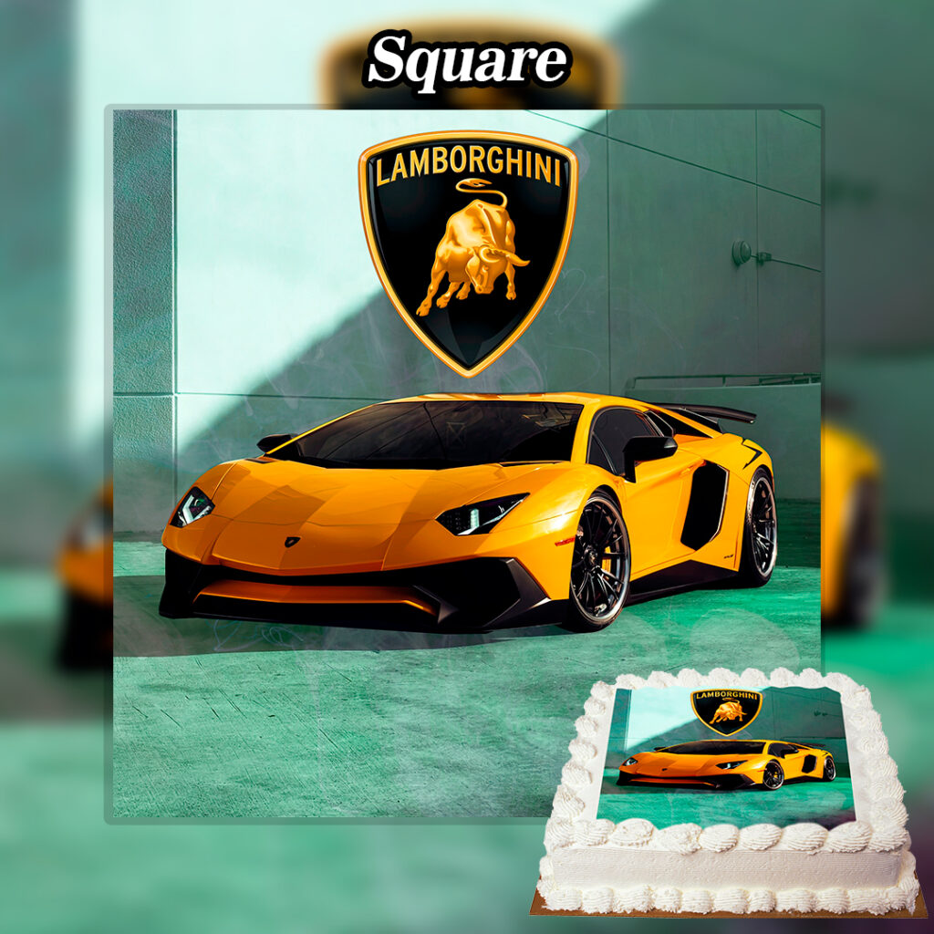 Edible Lamborghini Cake Topper Personalised - Edible Printed Toppers