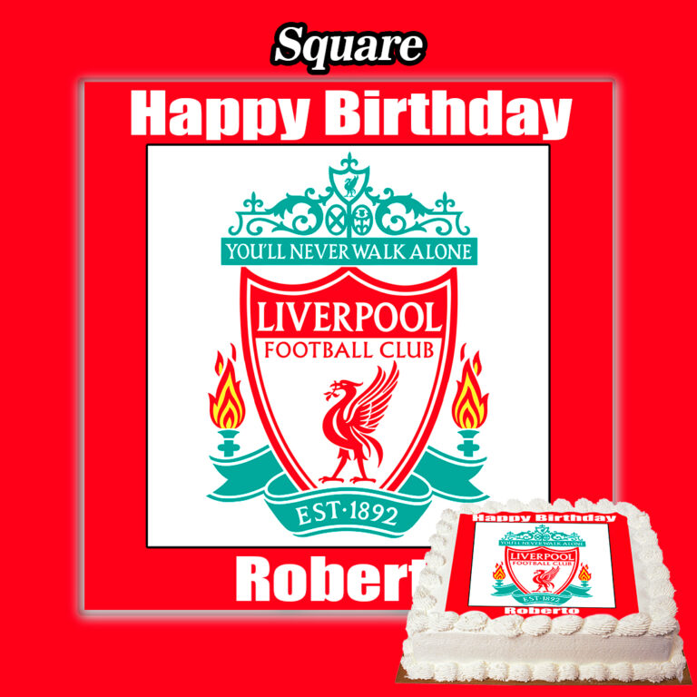 Edible Liverpool Cake Topper Personalised - Edible Printed Toppers