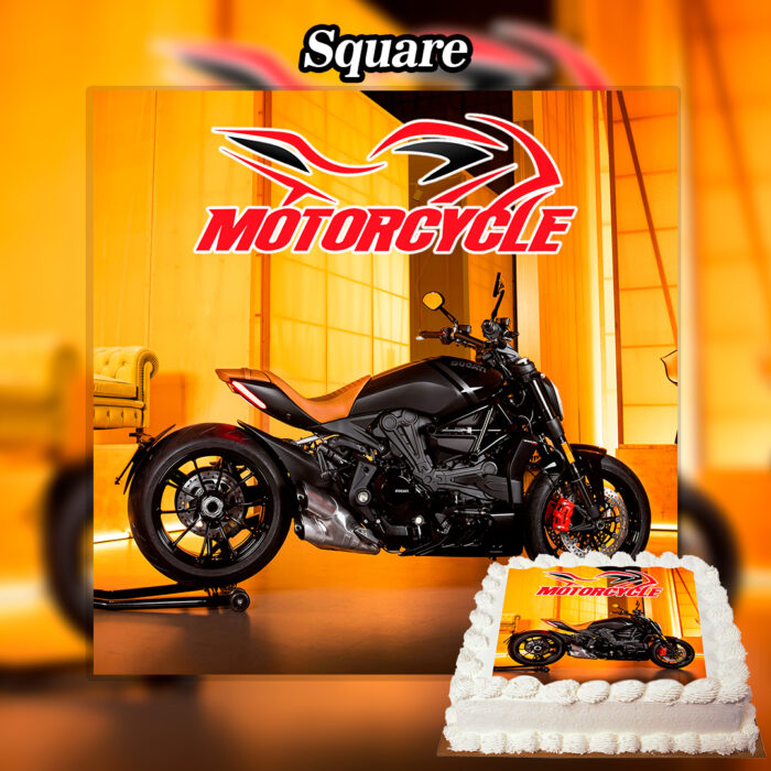 Edible Motorcycle Cake Topper Personalised - Edible Printed Toppers