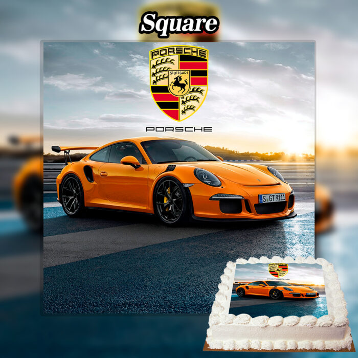 Edible Porsche Cake Topper Personalised - Edible Printed Toppers