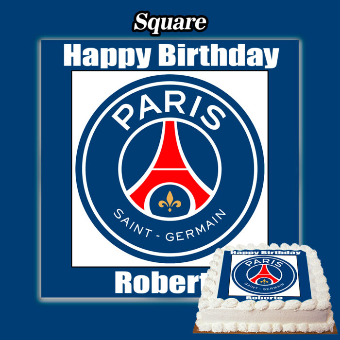 Edible PSG Cake Topper Personalised - Edible Printed Toppers