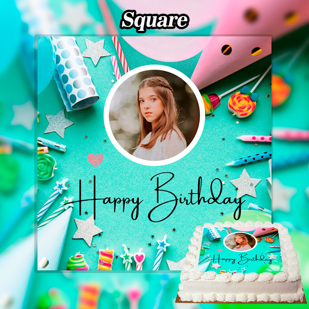 Personalized Edible Happy Birthday Cake Topper with Picture - Edible ...