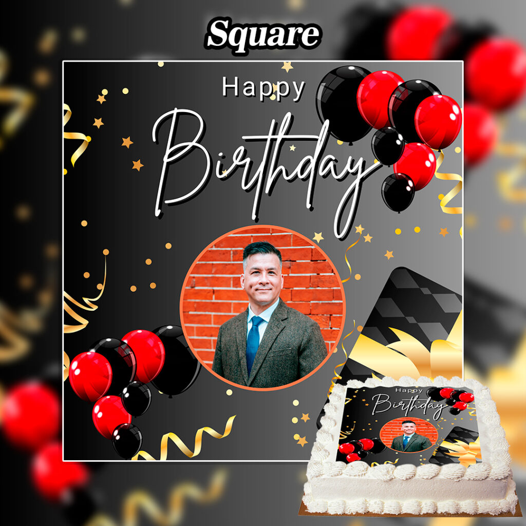 Personalized Edible Happy Birthday Cake Topper with Picture - Edible ...