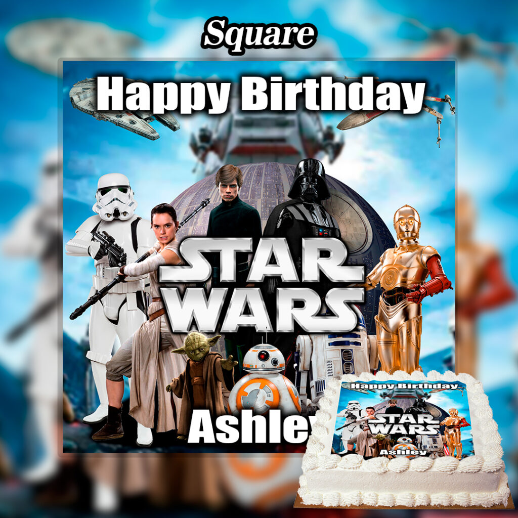 Edible Star Wars Cake Topper Personalised - Edible Printed Toppers