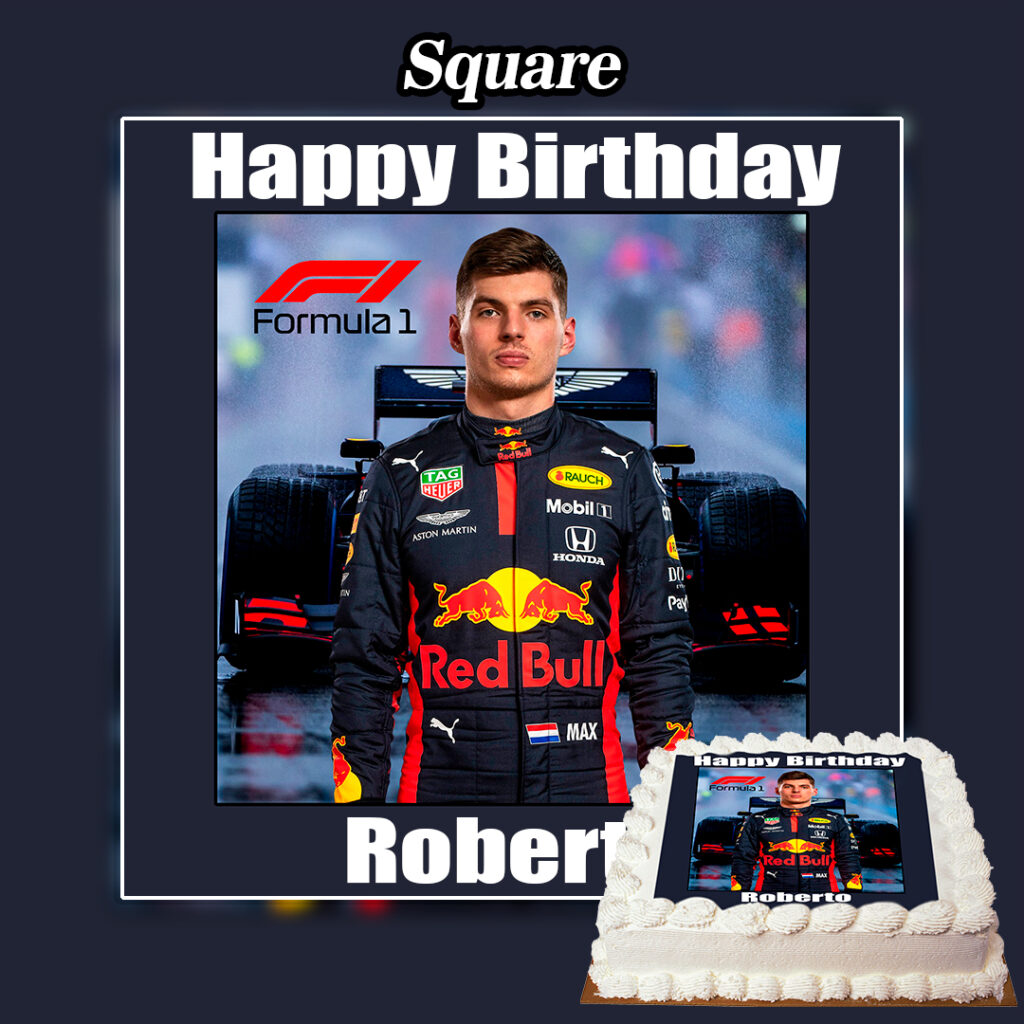 Edible Red Bull Formula 1 Cake Topper Personalised - Edible Printed Toppers