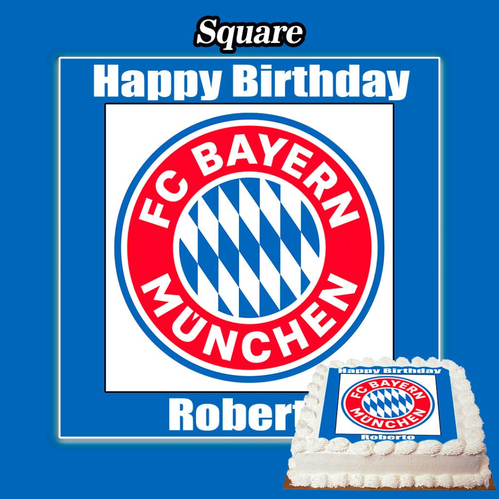Edible Bayern Munich Cake Topper Personalised - Edible Printed Toppers