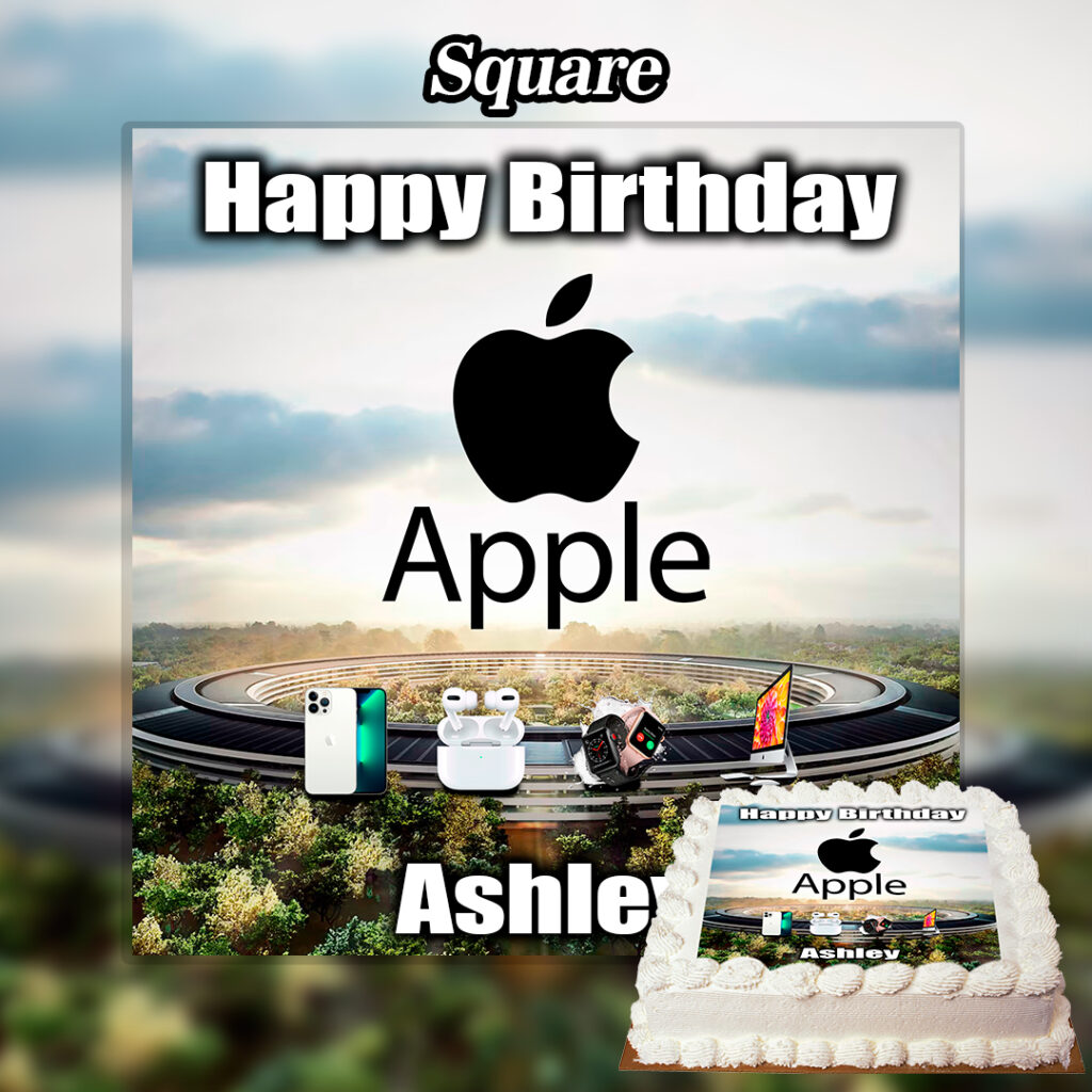 Edible Apple Cake Topper Personalised - Edible Printed Toppers