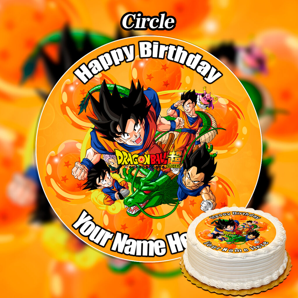 Edible Dragon Ball Cake Topper Personalised - Edible Printed Toppers